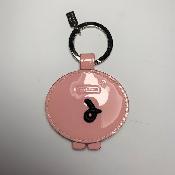 Accessories | New Coach 92386 Pink Pig Patent Leather Key Ring Key ...